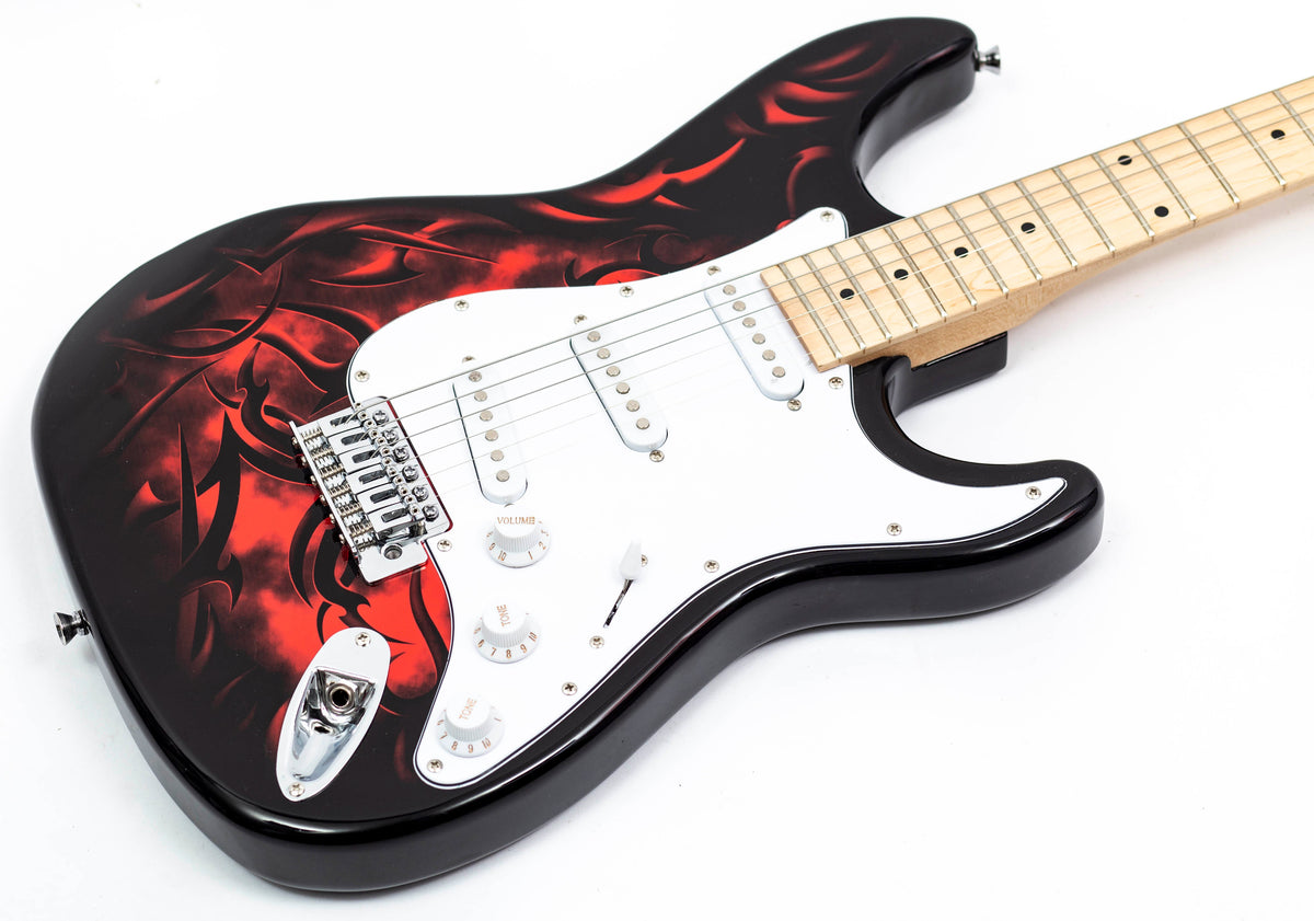 Grote water transfer printing electric guitar(Red) – Grote Guitar